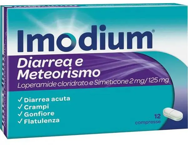 Imodium diarrhea and meteorism - antidiarroic drug 12 tablets